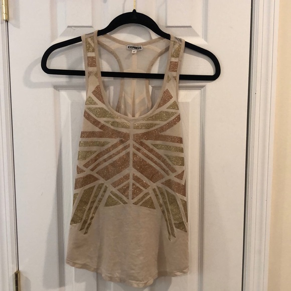 Express | Tops | Tan Racer Back Tank By Express | Poshmark